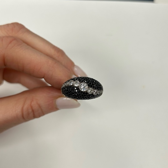 Suzy Levian | Jewelry | Suzy Levian Sterling Silver Black White Cz Pave ...